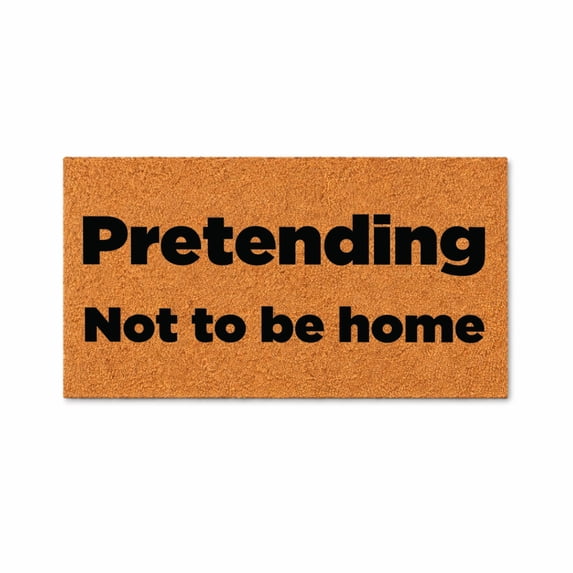 Pretending Not to be home, Funny Doormat, Welcome Mat, Front Door Rug ...
