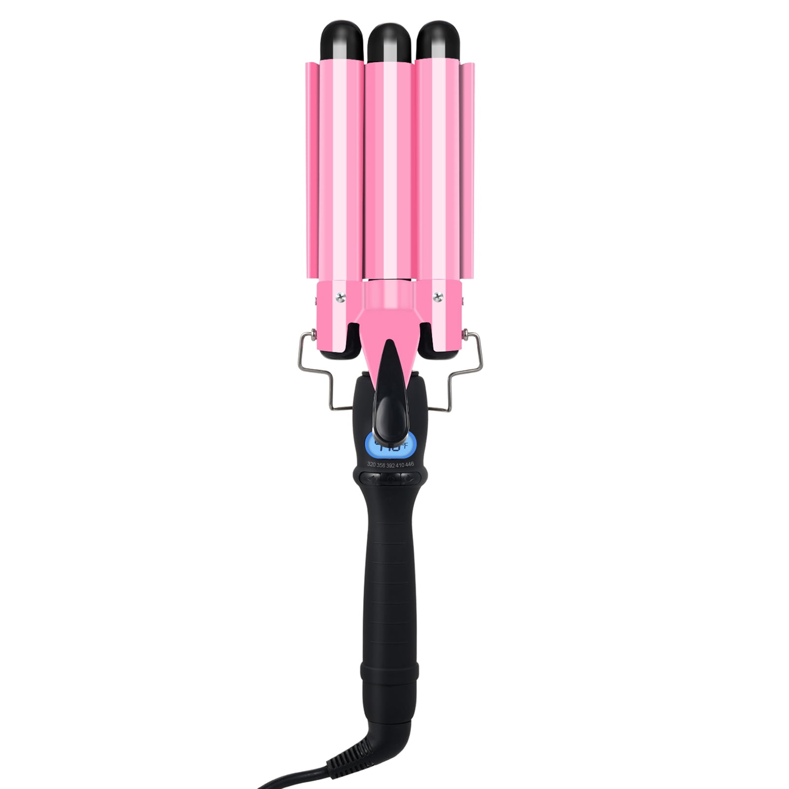 Pretfy 3-Barrel Hair Waver Curling Iron 0.98 inches / 25 mm, Adjustable ...