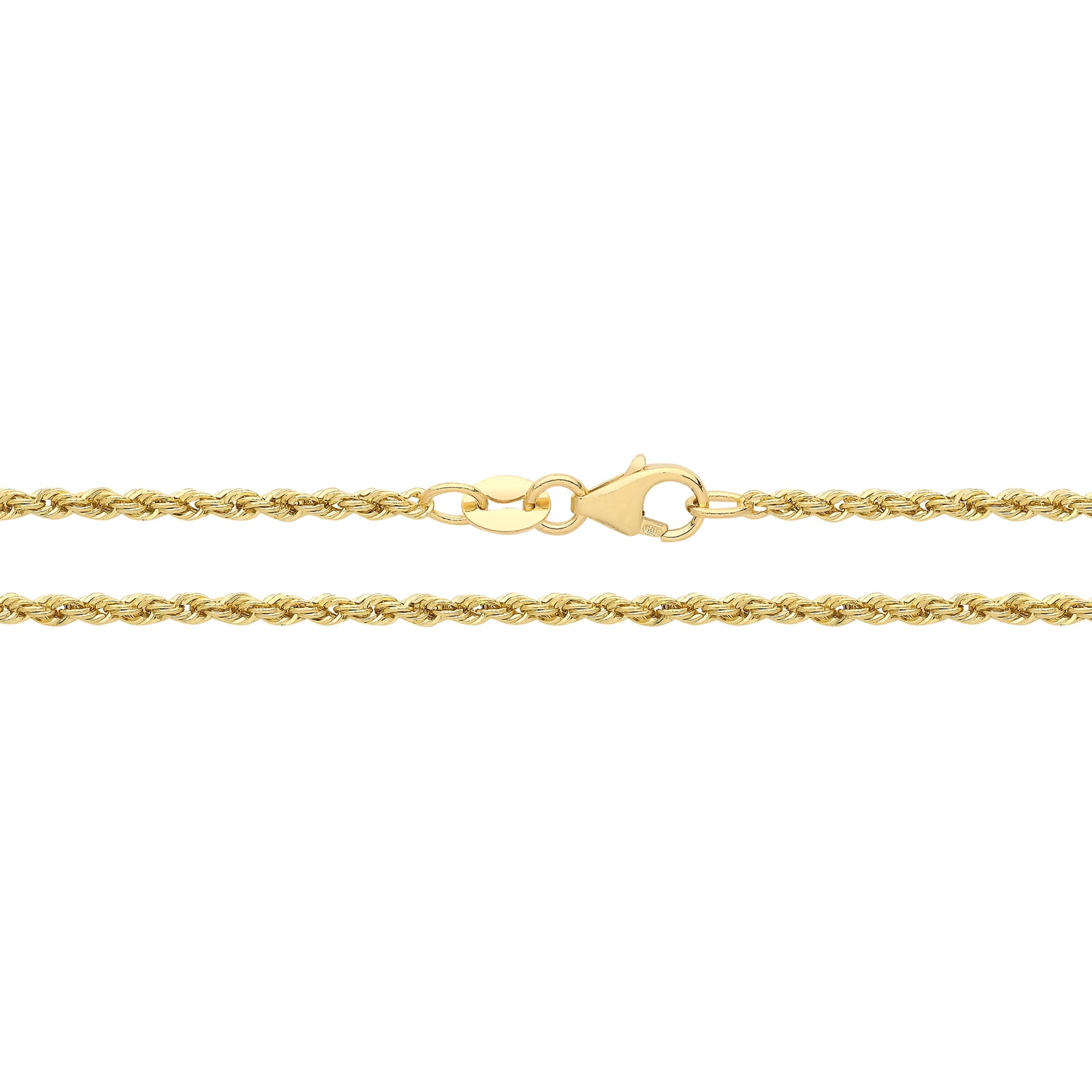 Pretty 9k Gold Women Rope Chain - 16 inch - Walmart.com