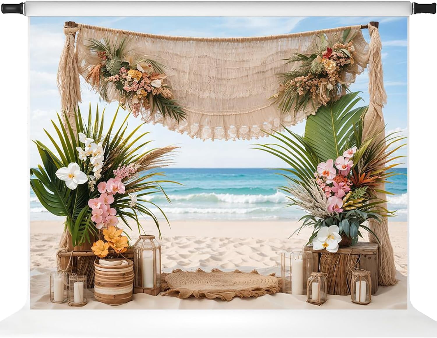 Pretty Backdrop Summer Tropical Beach Photography Backdrops Hawaii Blue ...