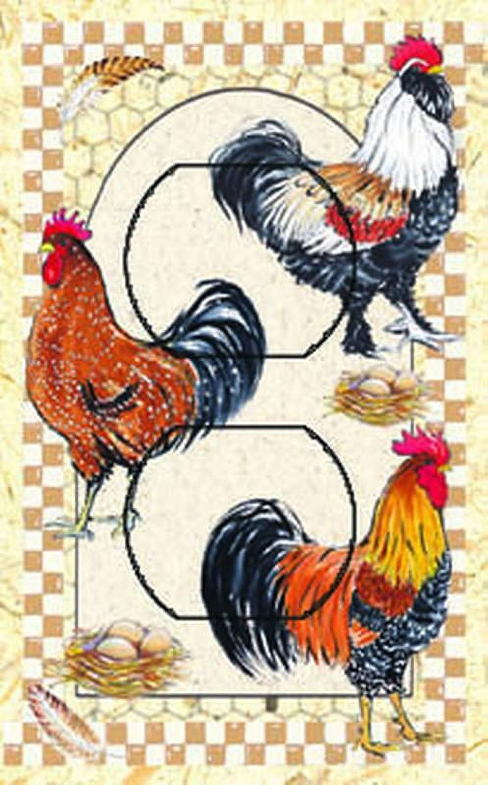 Pretty Boy Roosters Single Duplex SwitchStix Peel and Stick Art Deco ...