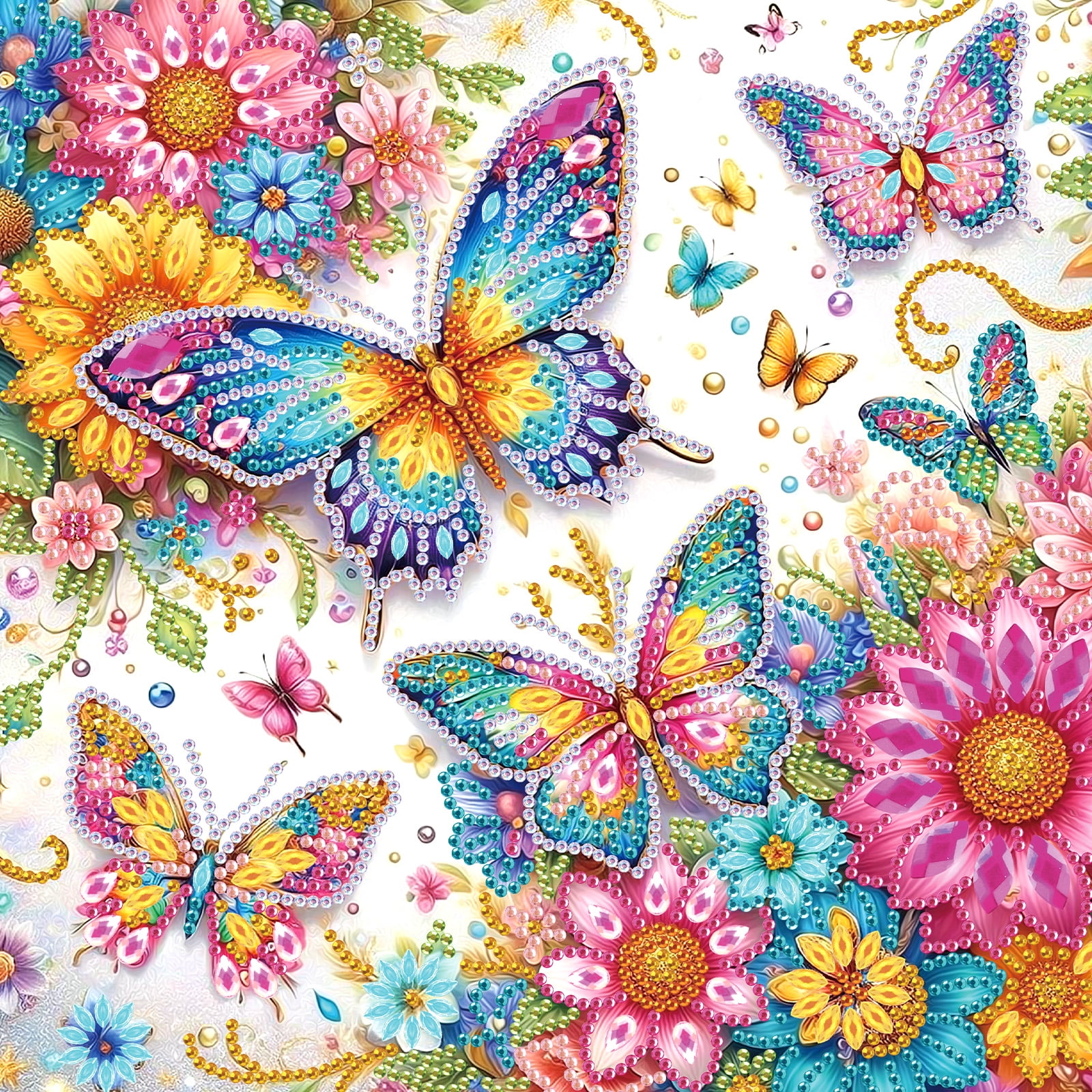 Pretty Butterfly Diamond Art Painting Kit - Walmart.com