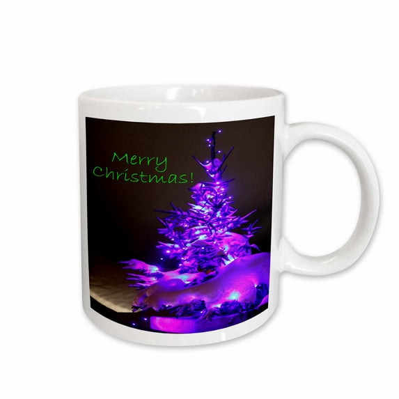 3drose, Pretty Christmas Tree Merry Christmas in Purple with Green Text ...