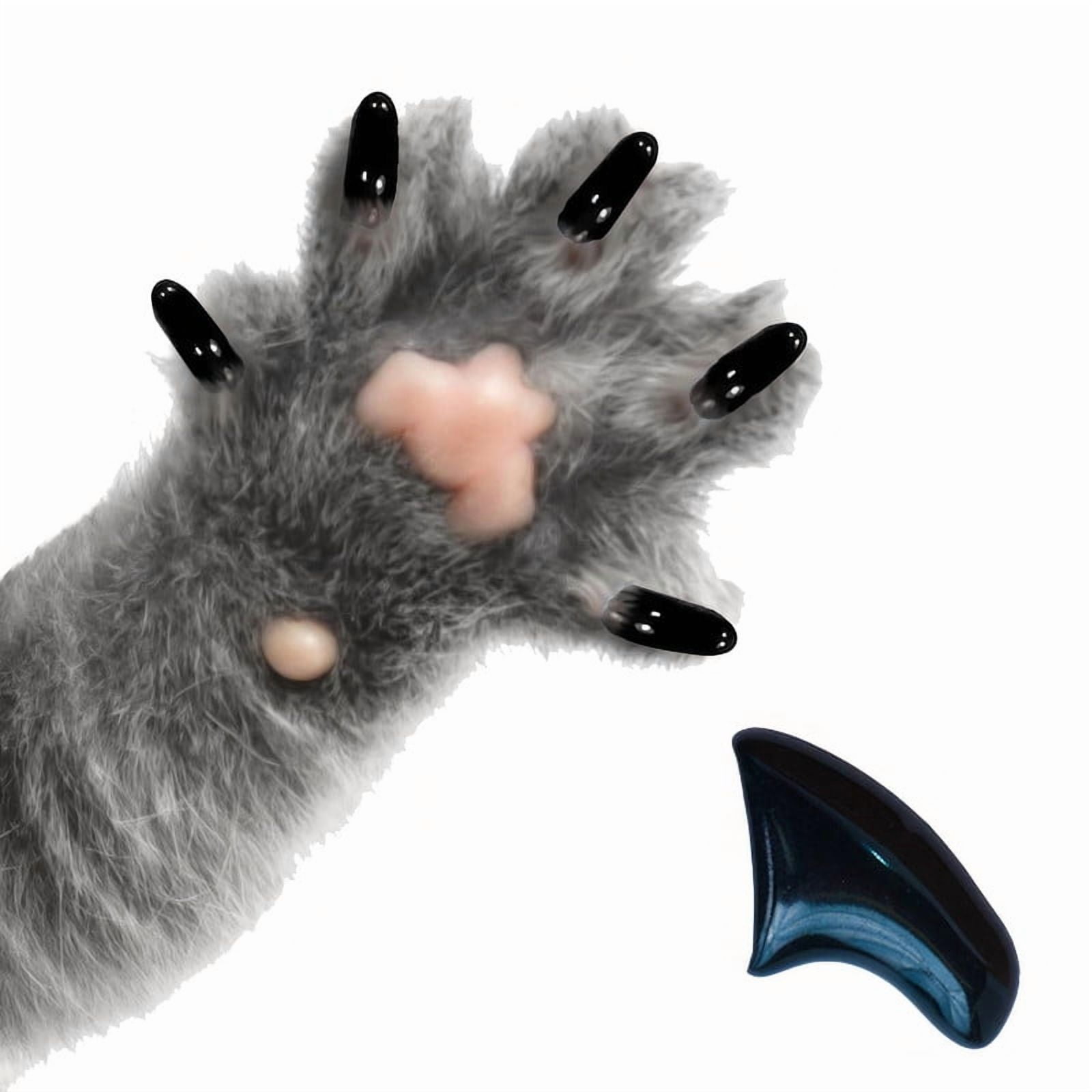 Pretty Claws Jet Black Nail Caps for Cats - Kitten Size - 60 Pack ...