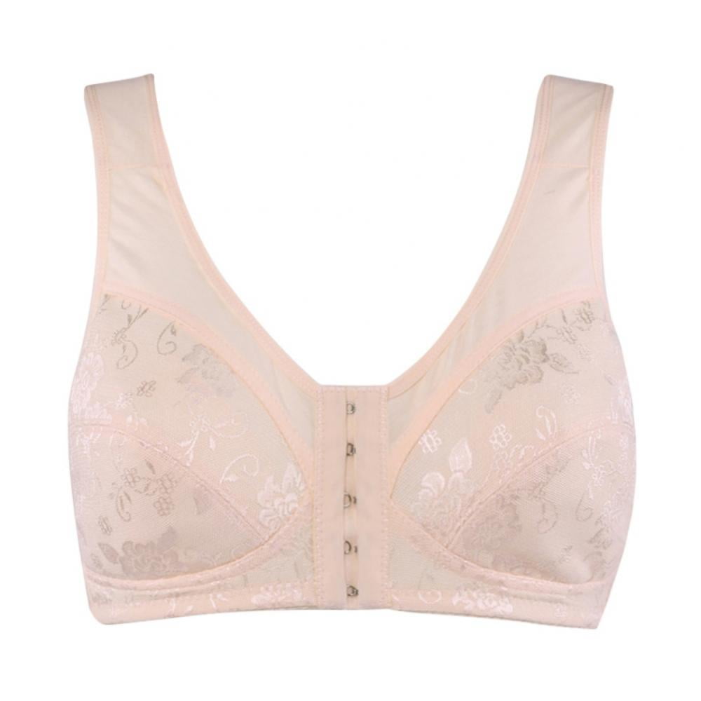 Pretty Comy Front Closure Bra for Women Full Coverage Wirefree Lace ...