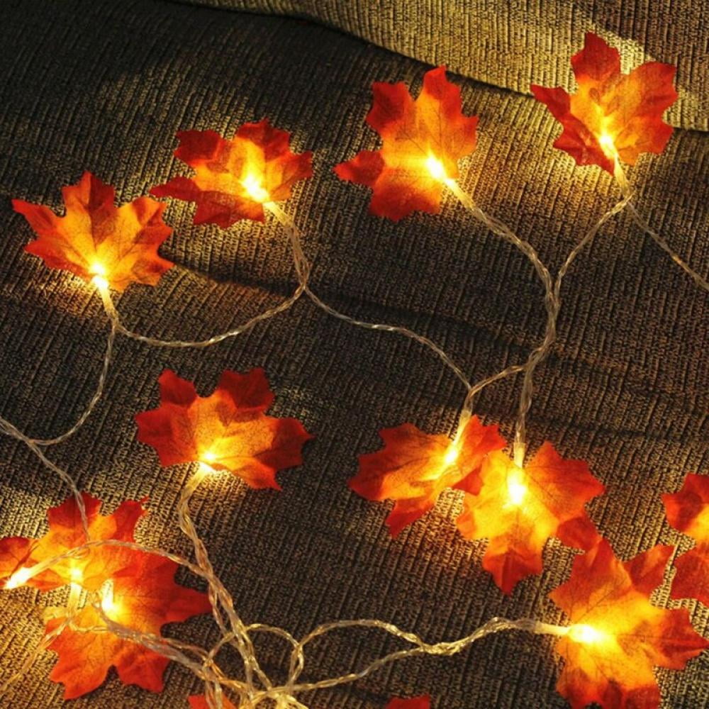 Pretty Comy LED Maple Leaf Light String Maple Leaf Light String Room ...