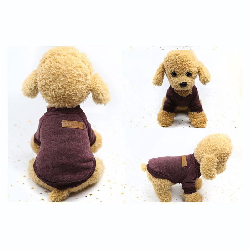 Pet dog clothing knitted dog sweater soft thickened Warm Dog Shirt ...