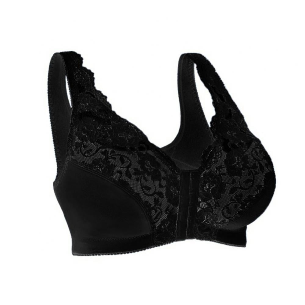 Pretty Comy Women's Minimizer Bra Unlined Wirefree Full Figure Lace Bra ...