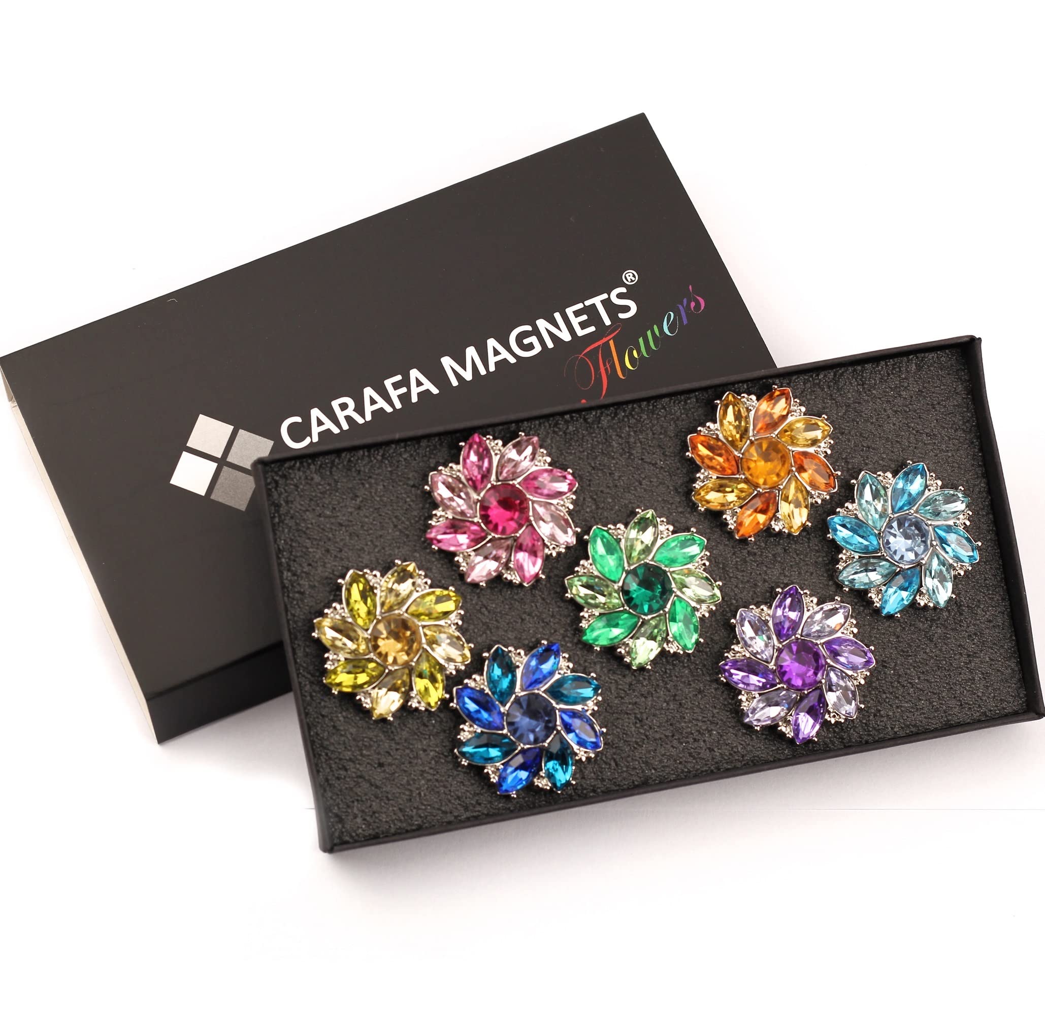 Pretty Flower Magnets 7-Pack - Cute Magnetic Home or Office Decor ...