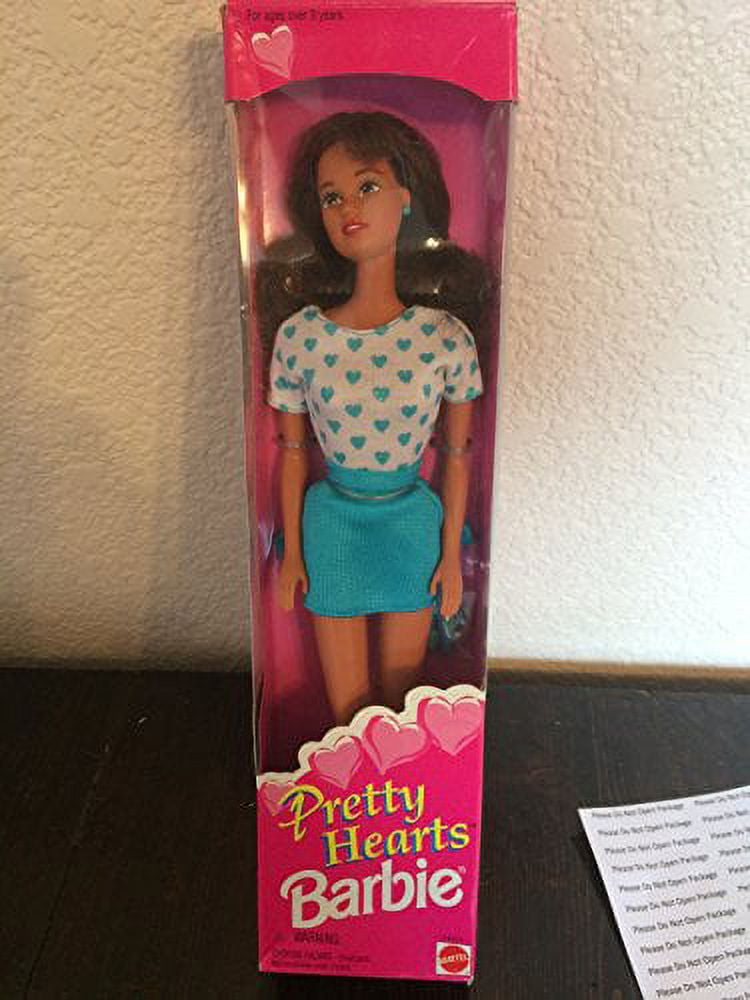 Pretty Hearts Barbie Doll Brunette 1995 Mattel No. 14475 NRFB - Walmart.com