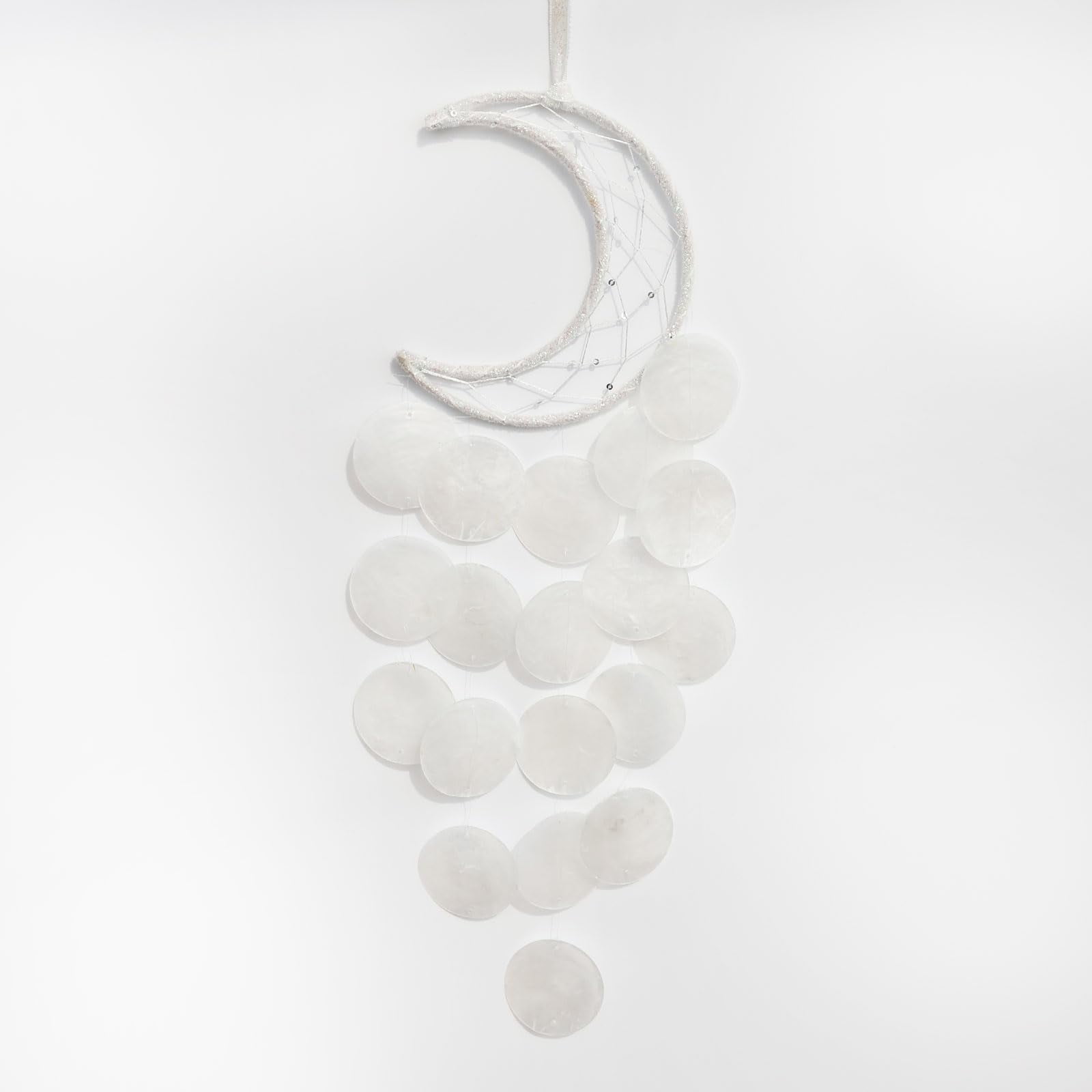 Pretty Jolly Small Outdoor Crescent Moon Woven Unique Wind Chimes for ...