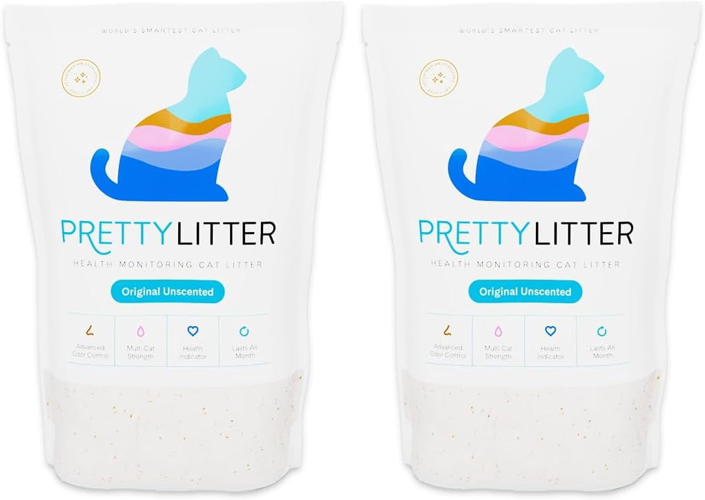 Pretty Litter Health Monitoring Cat Litter, Non-Clumping Crystal Litter ...
