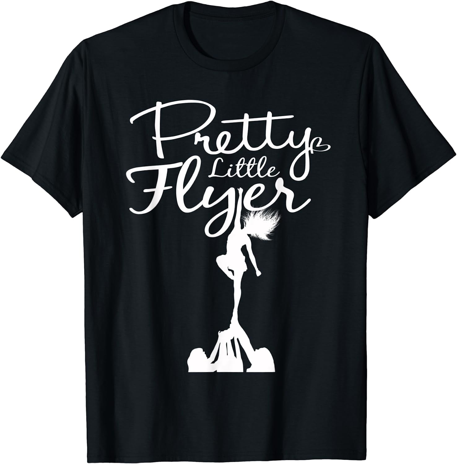 Pretty Little Flyer Funny Cheerleading Squad Women T-Shirt Black Large ...