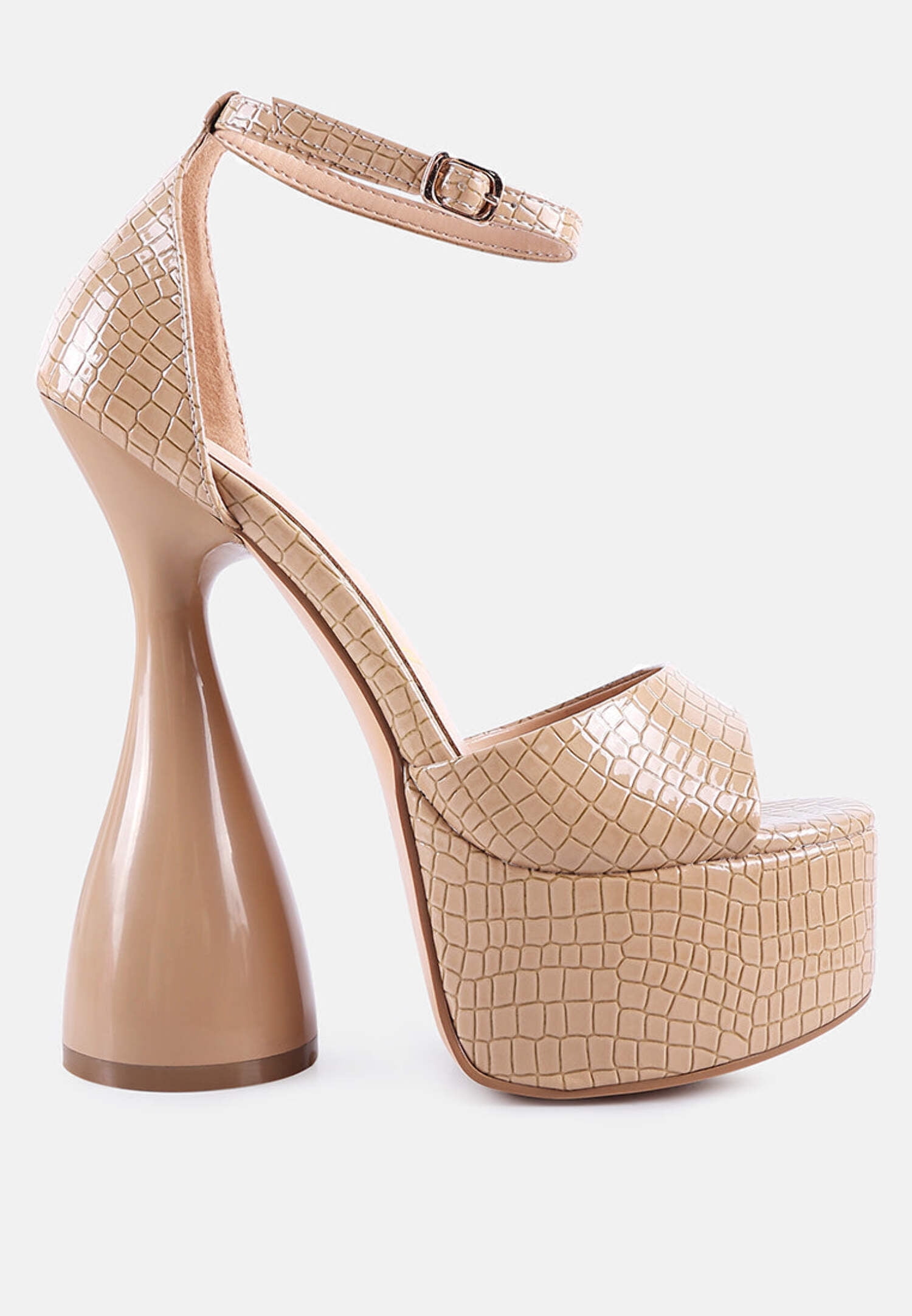Pretty Me Patent Croc Ultra High Platform Sandals - Walmart.com
