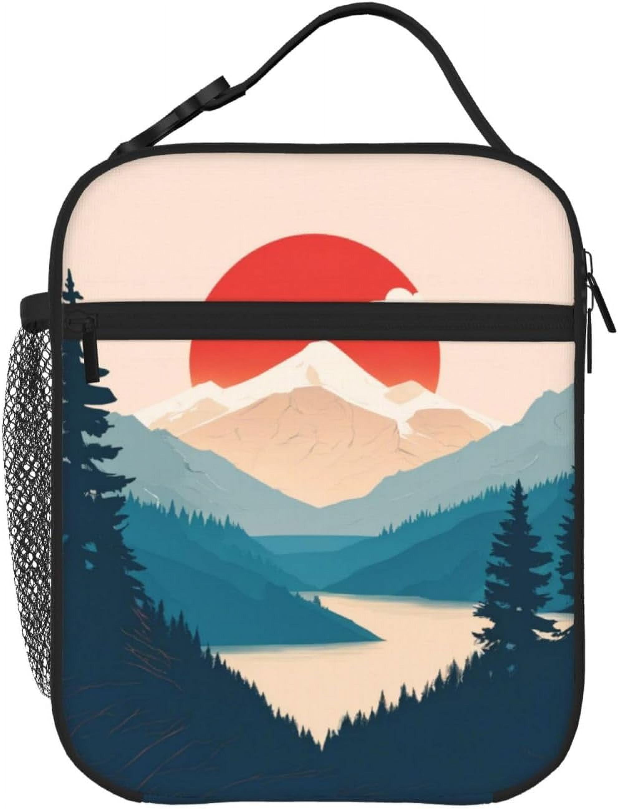 Pretty Mountain Sunset Lunch Box - Insulated Lunch Bags For ...