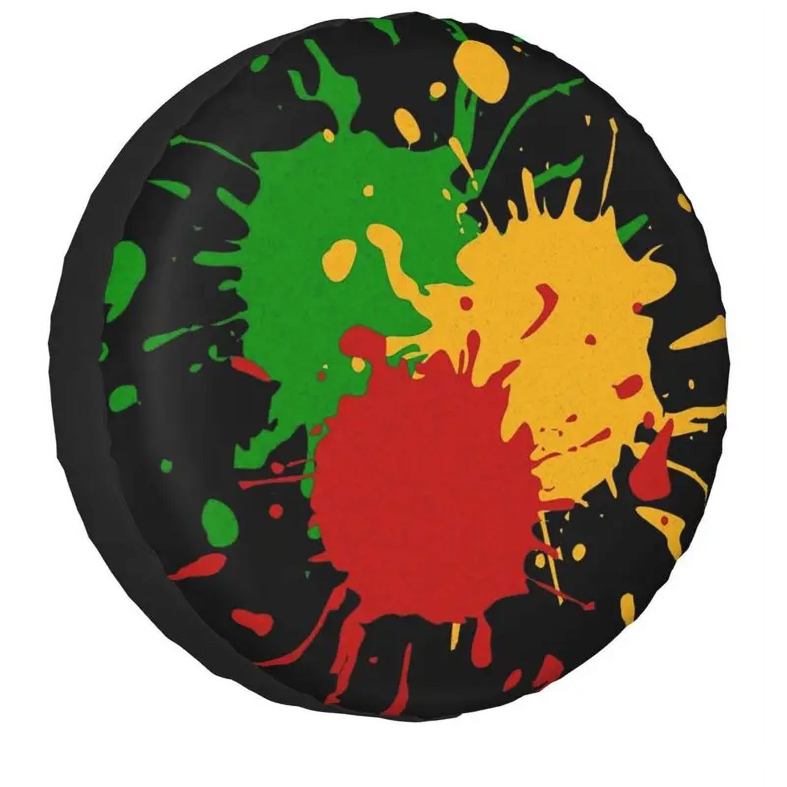 Pretty Neon Paint Splatter Spare Wheel Tire Cover for Mitsubishi Pajero ...