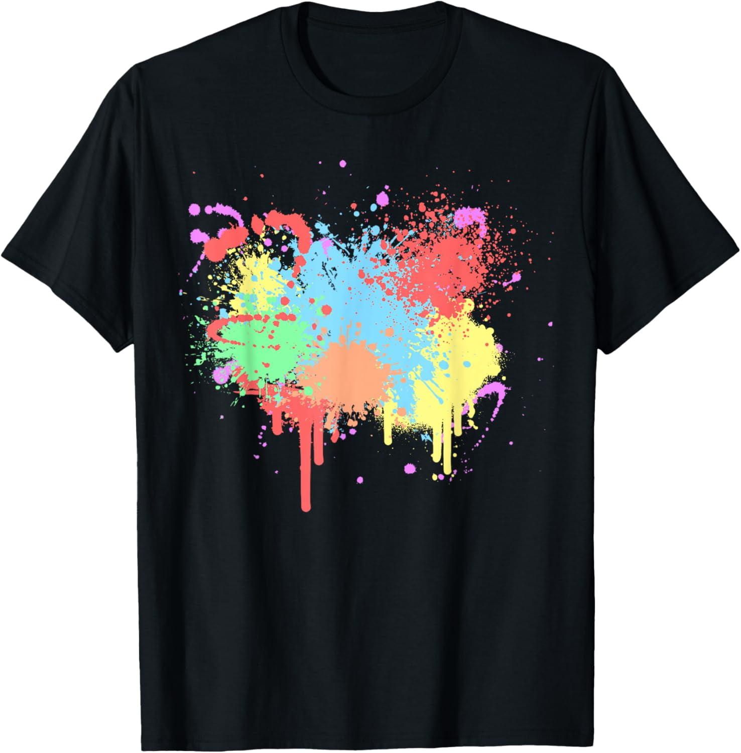 Pretty Pastel Paint Splatter Painting Art Paint Splatter T-Shirt ...