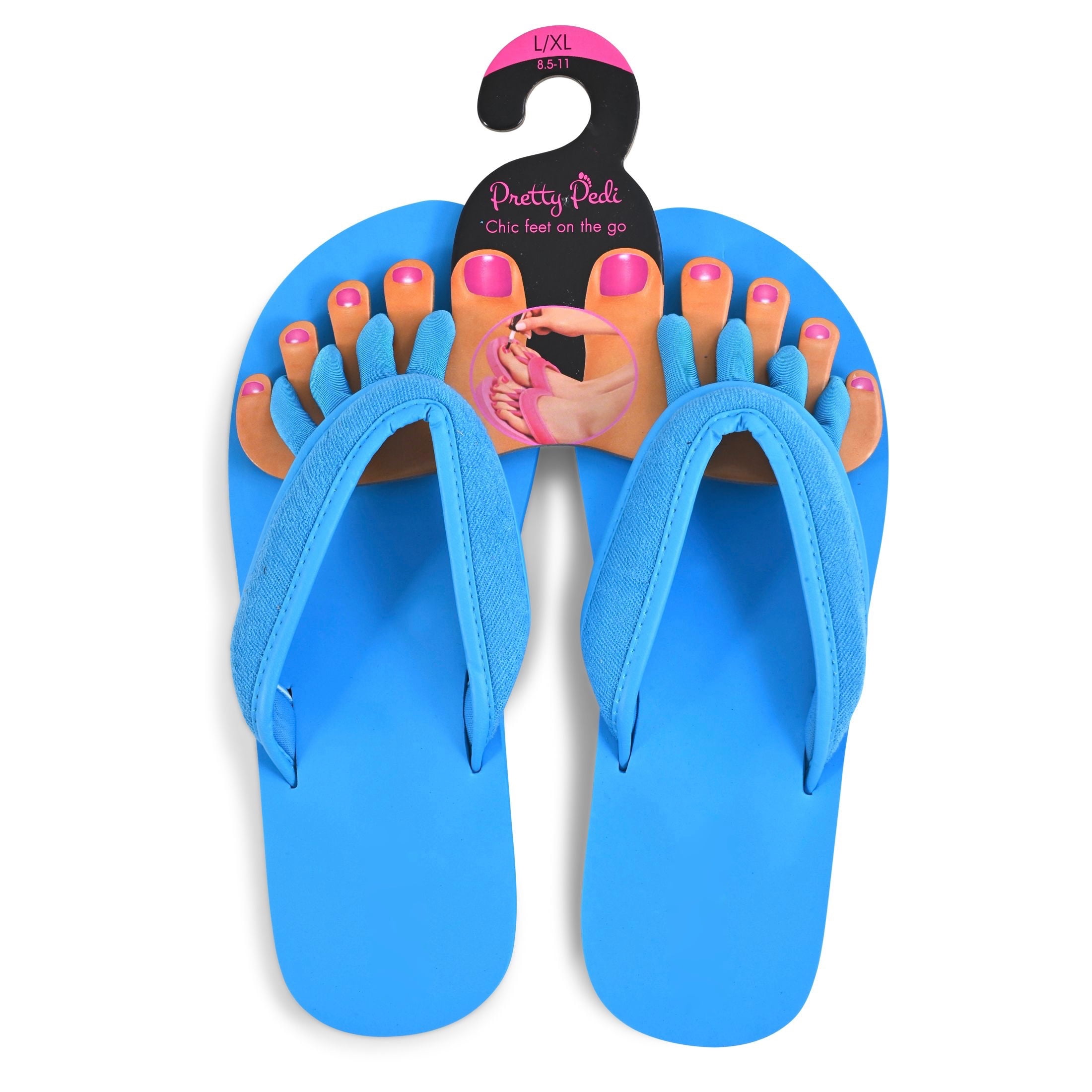 Pretty Pedi Pedicure Sandal, Foot Wellness, Toe Separators, Turquoise ...
