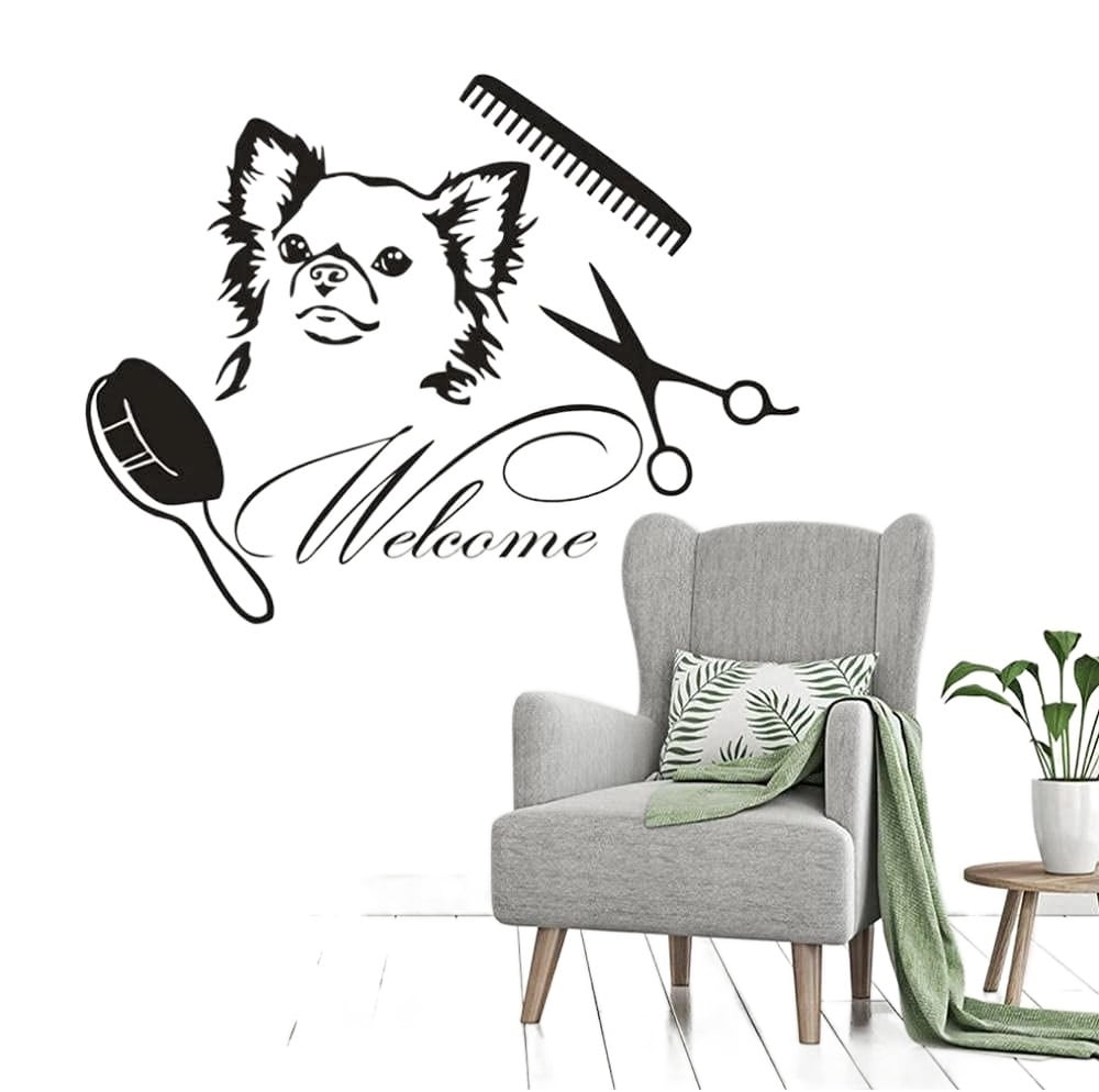 Pretty Pets Grooming Salon Wall Sticker Pets Shop Welcome Sign Vinyl ...