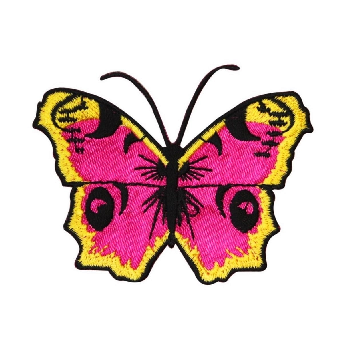 Pretty Pink Butterfly Patch Nature Fly Girls Craft Embroidered Iron On ...