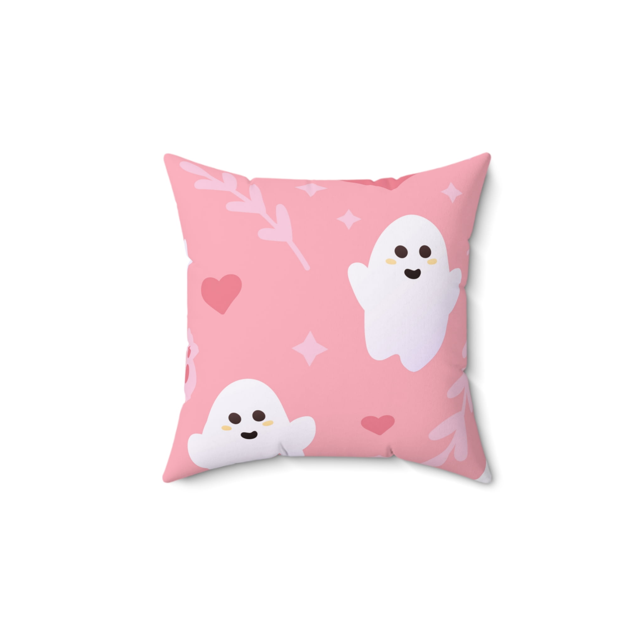 Pretty Pink Ghosts Square Pillow - Walmart.com