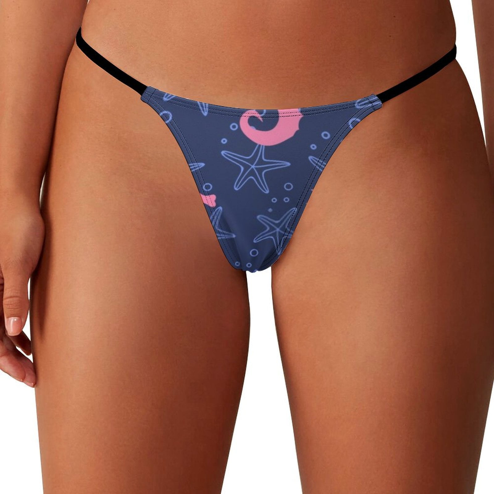 Pretty Pink Seahorses Women's Thongs Panties G-Strings T-back Underwear Bikini String Underpants ...