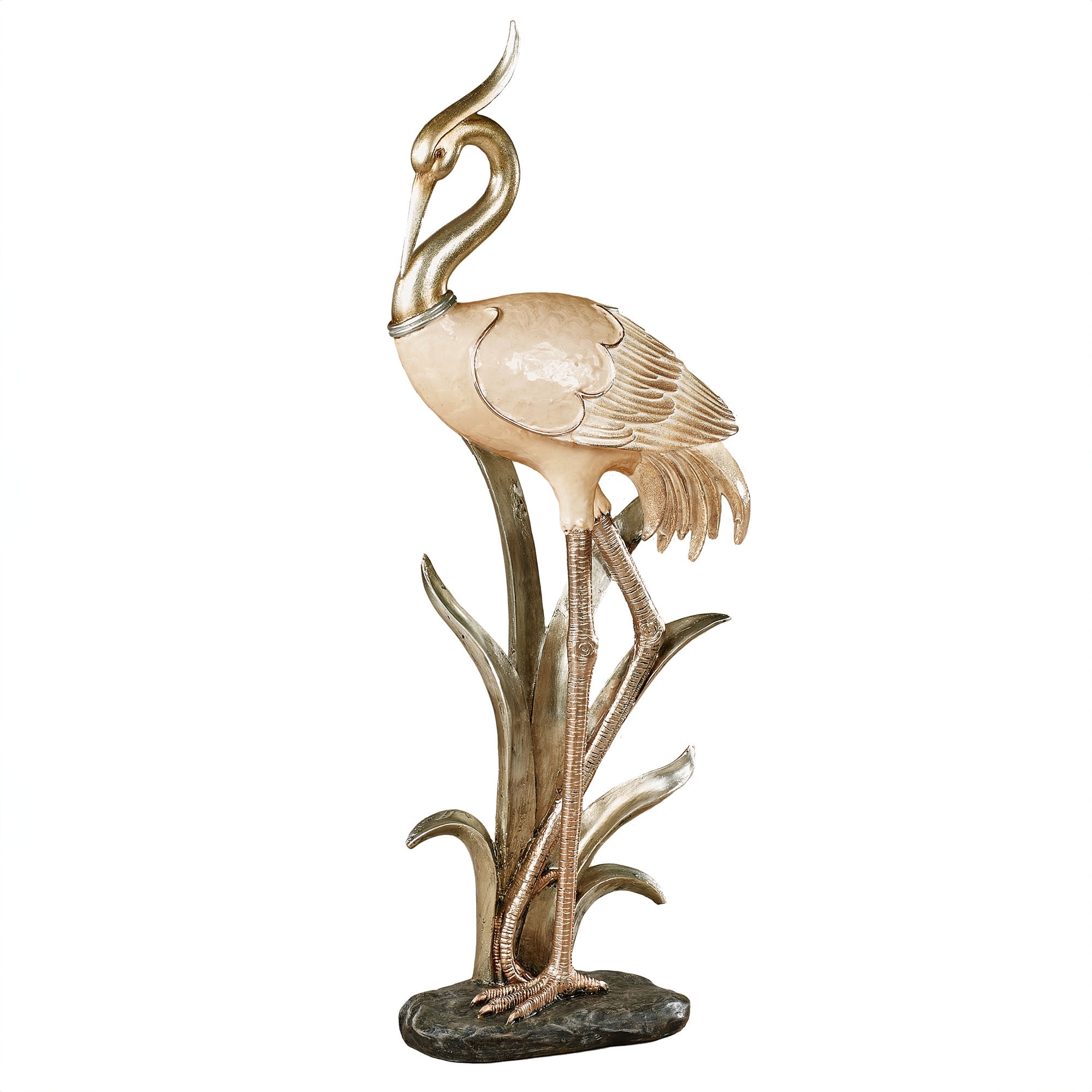 Pretty Pose Crane Table Statue Multi Metallic - Walmart.com