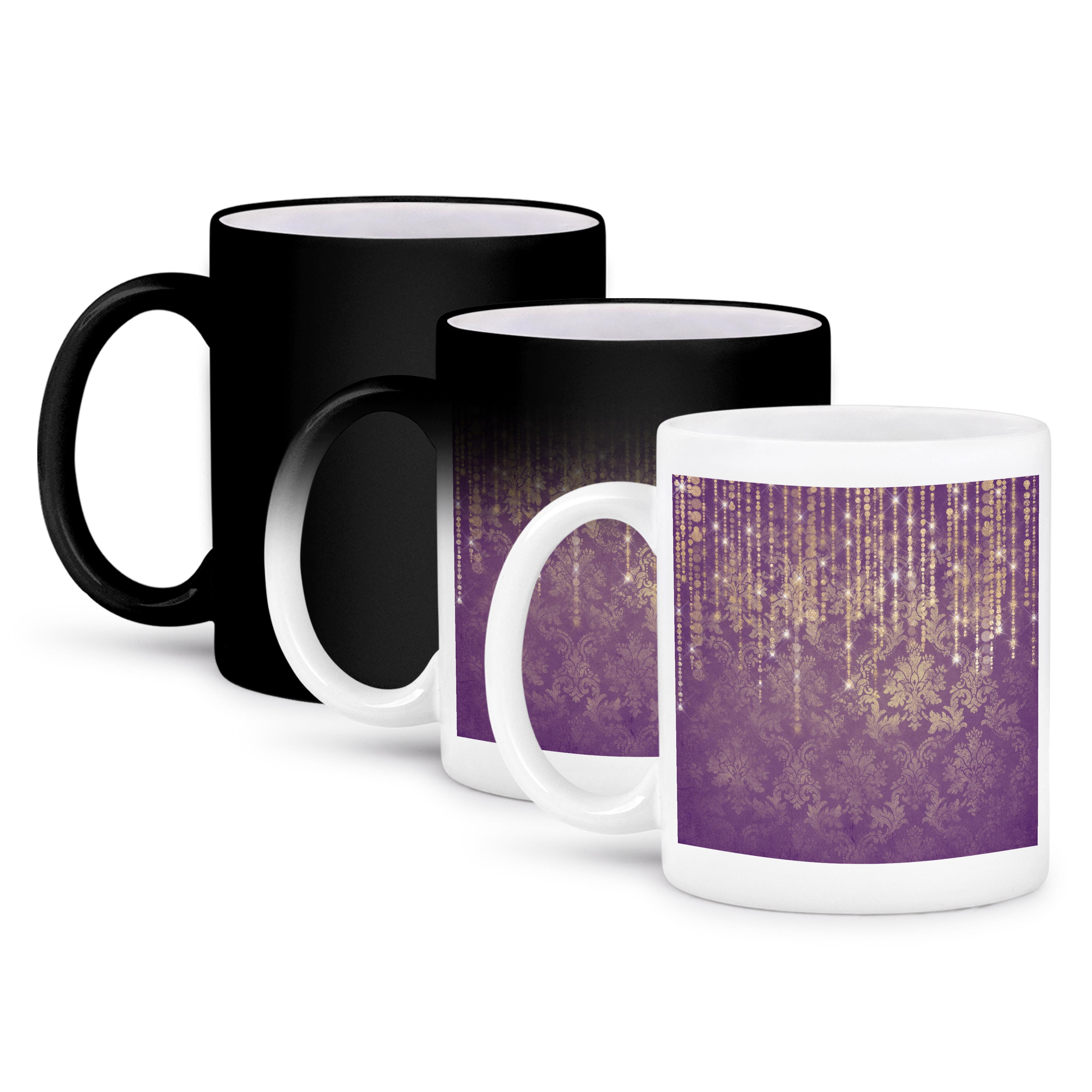 3dRose, Pretty Purple Grunge Damask With Printed String Lights Design ...