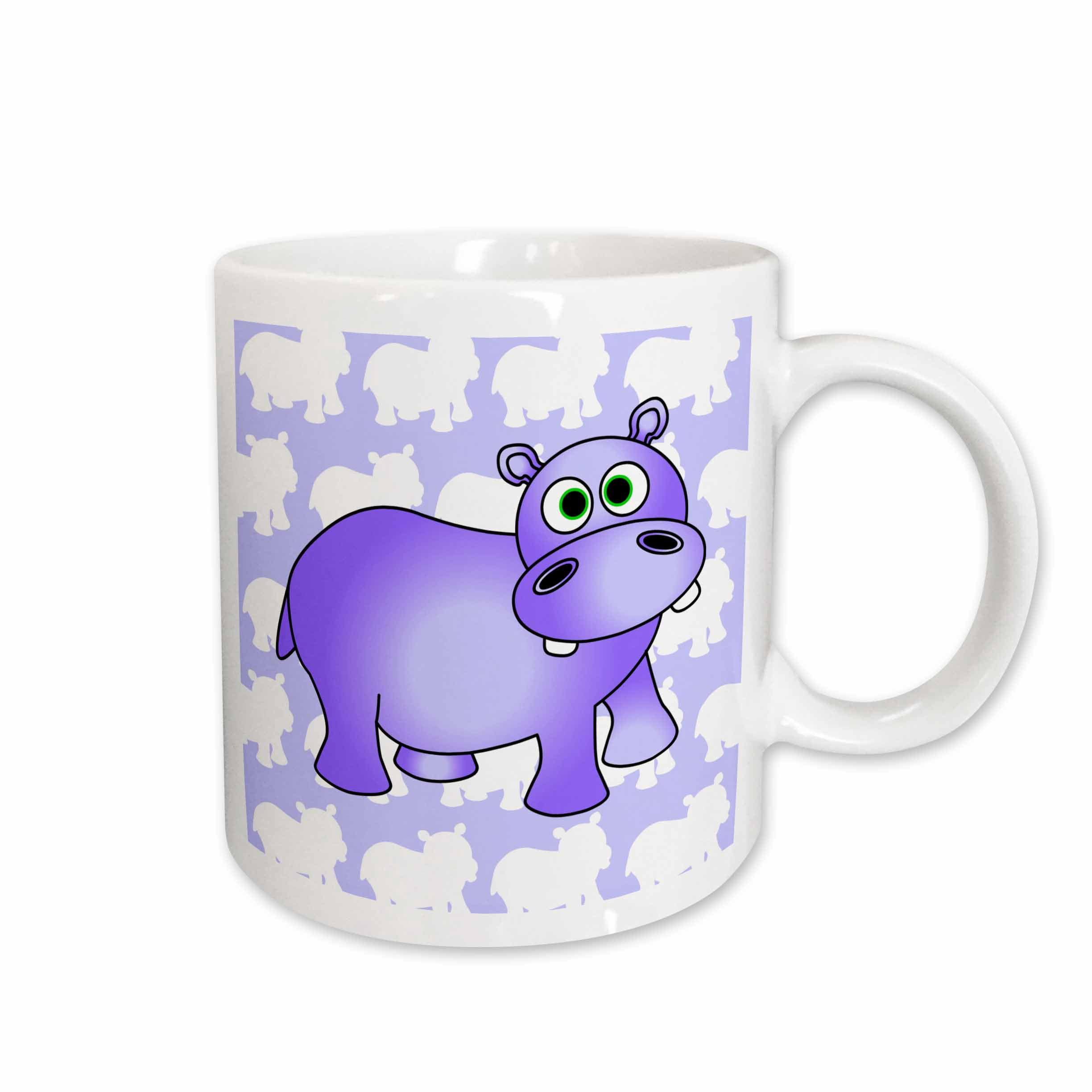Pretty Purple Hippopotamus Cute Hippo 15oz Mug mug-24624-2 - Walmart.com