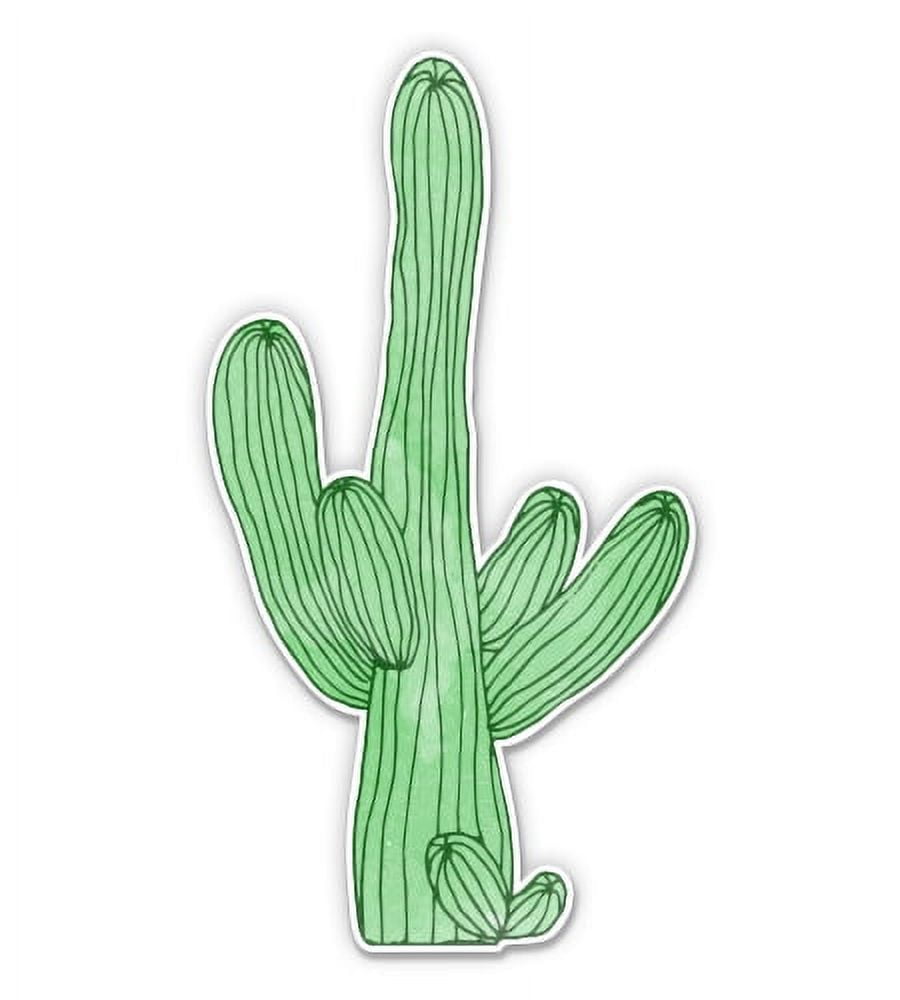 Pretty Saguaro Cactus Desert Arizona - 5" Vinyl Sticker - For Car ...