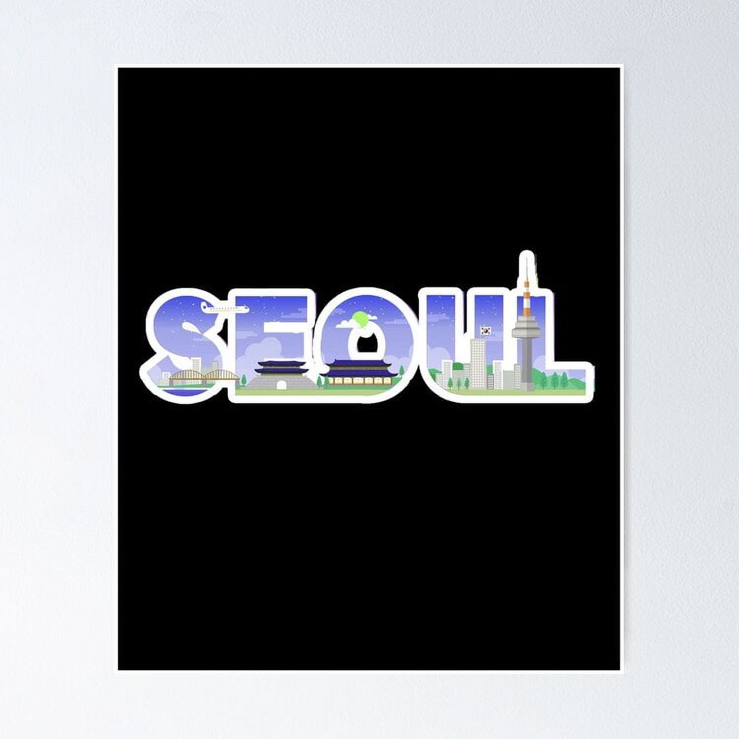 Pretty Seoul Tower in South Korea's capital Poster, 8x12 UNFRAMED ...
