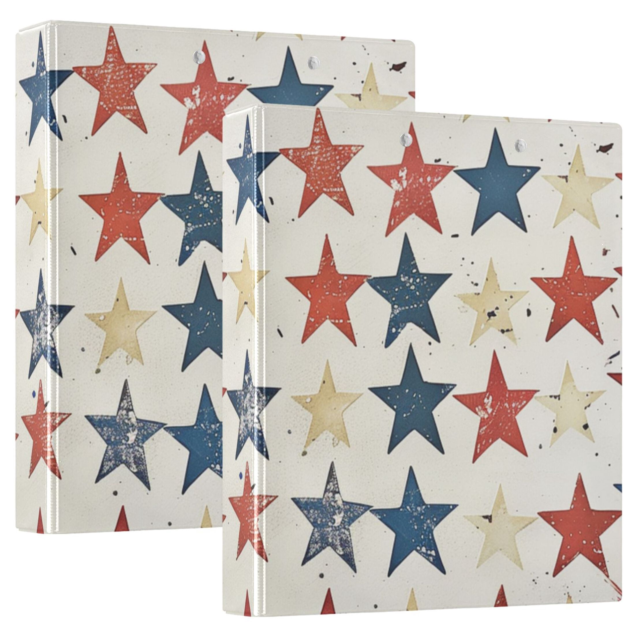Pretty Stars 3 Ring Binders 1.5 inch Hardcover File Folders with ...