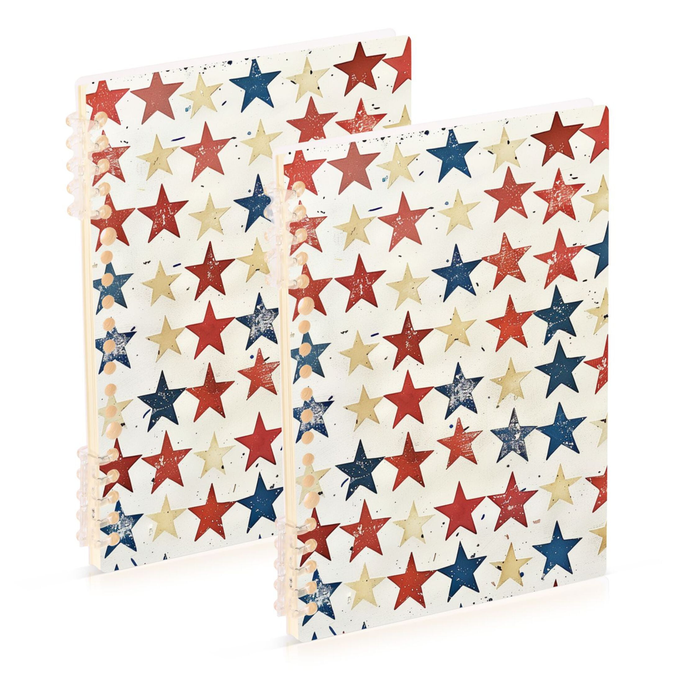 Pretty Stars Ring Binder Notebook Journey Note Diary College Ruled ...