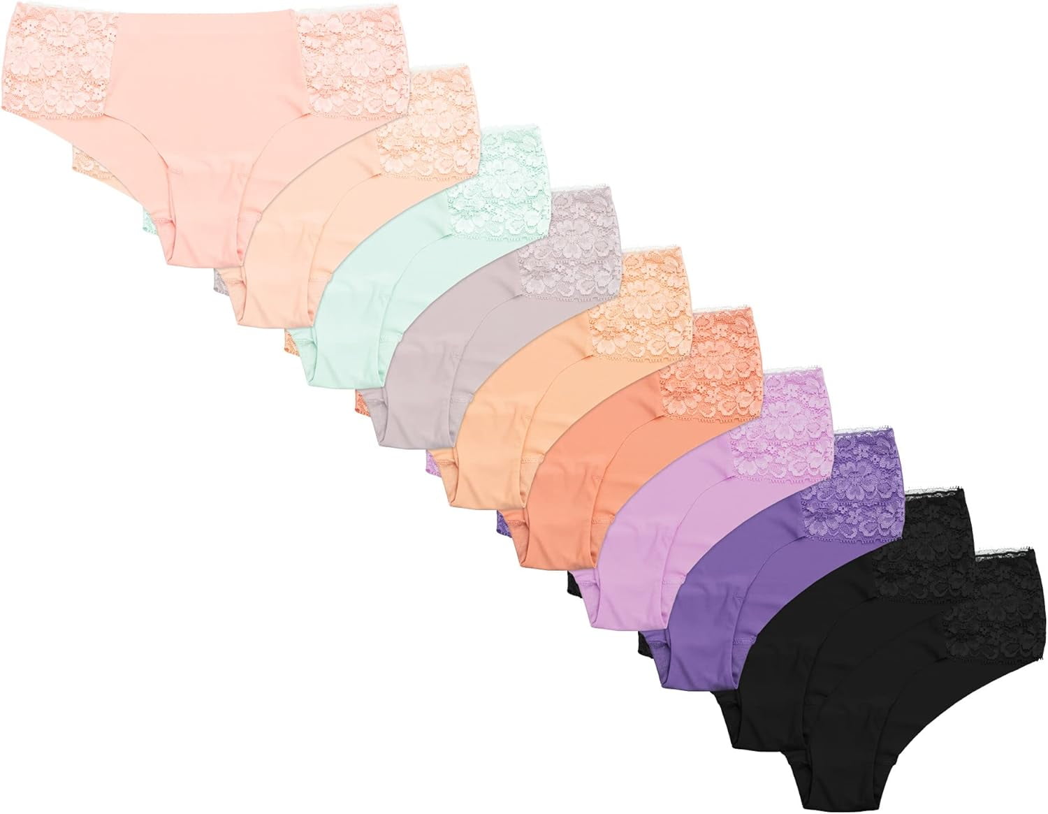 Pretty Sweet Intimates Laser Cut Seamless Cheeky Bikini Underwear with ...