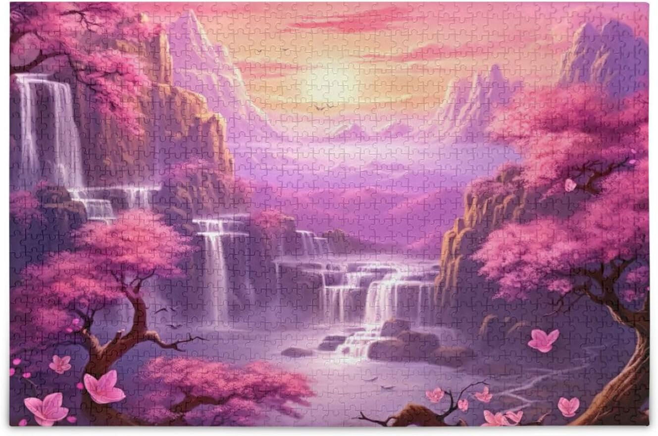 Pretty Waterfall Jigsaw Puzzles for Adults 1000 Pieces, Die-Cut Puzzle ...