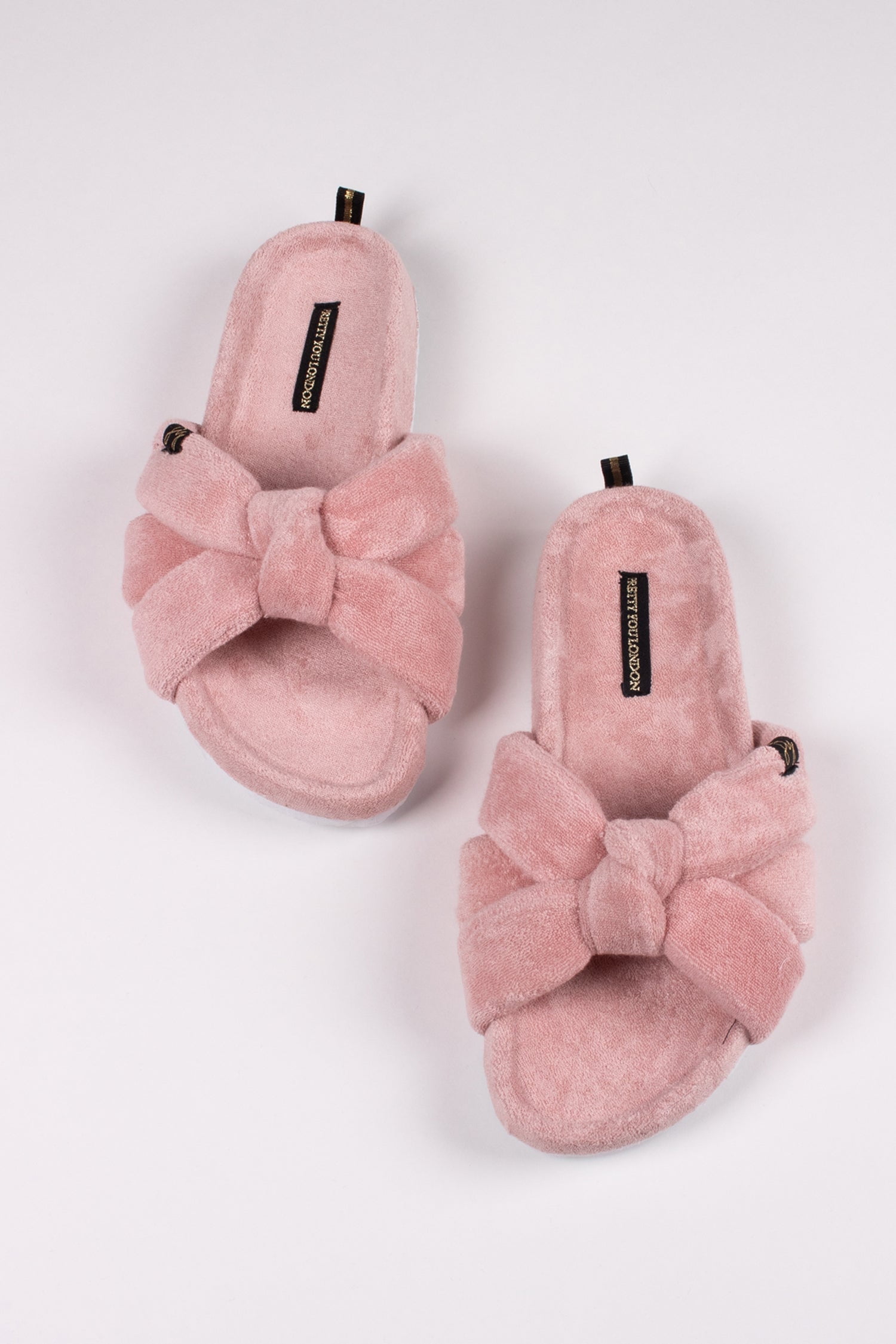 Pretty You London Women's Ariel Hard Soled Knot Slider Slipper in Pink ...