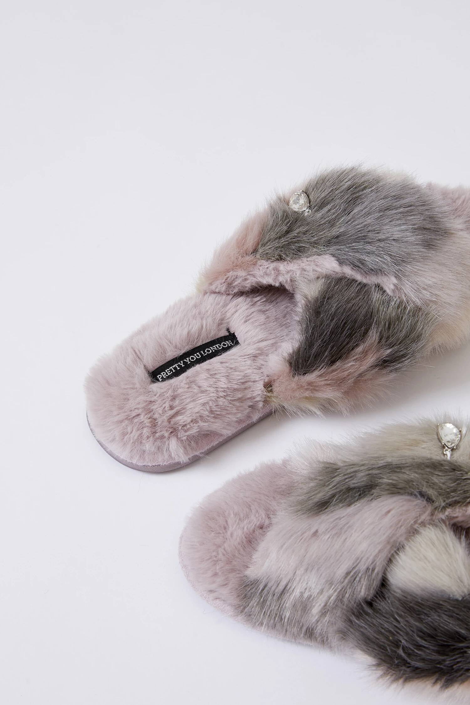 Pretty You London Womens Slider Slippers Blyss in Lilac - XL - Walmart.com