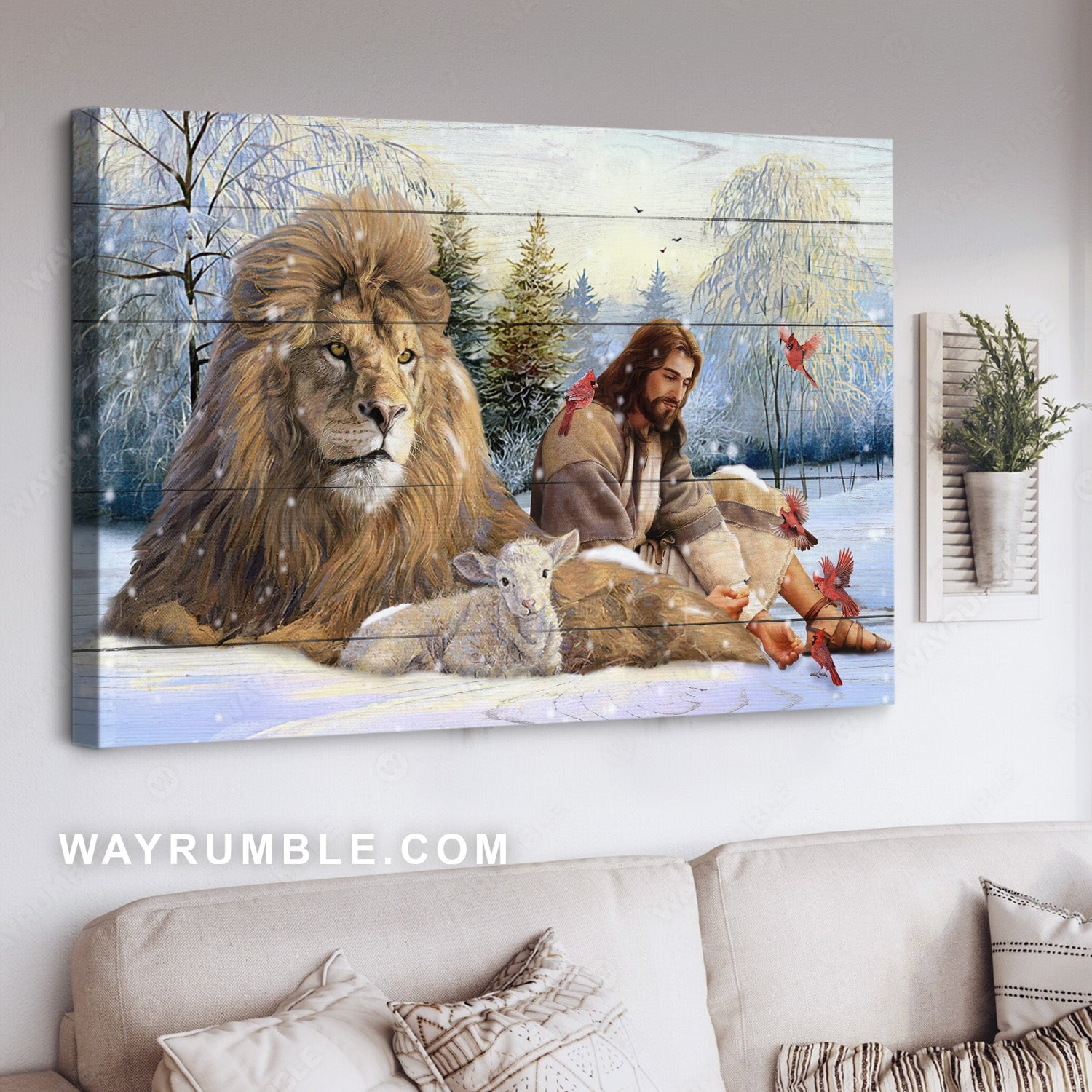 Pretty forest, Happy Jesus, Stunning lion of Judah, Winter painting ...
