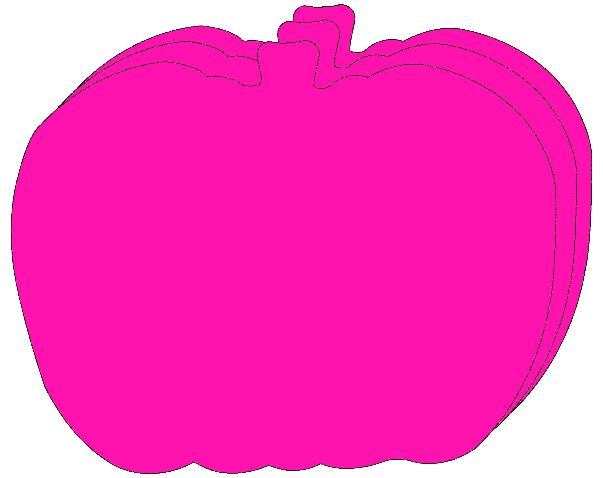 SHAPES ETC. Pretty in Pink-O-Ween Pumpkin Bright Neon Single Color ...