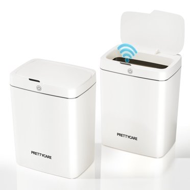 PULUOMIS Wooden Indoor Double Garbage Storage Trash Can with ...