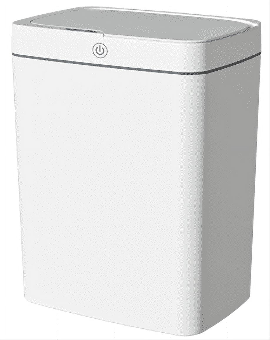 PrettyCare 2 Pcs Trash Cans, Infrared sensor, kick open lid, one-button ...