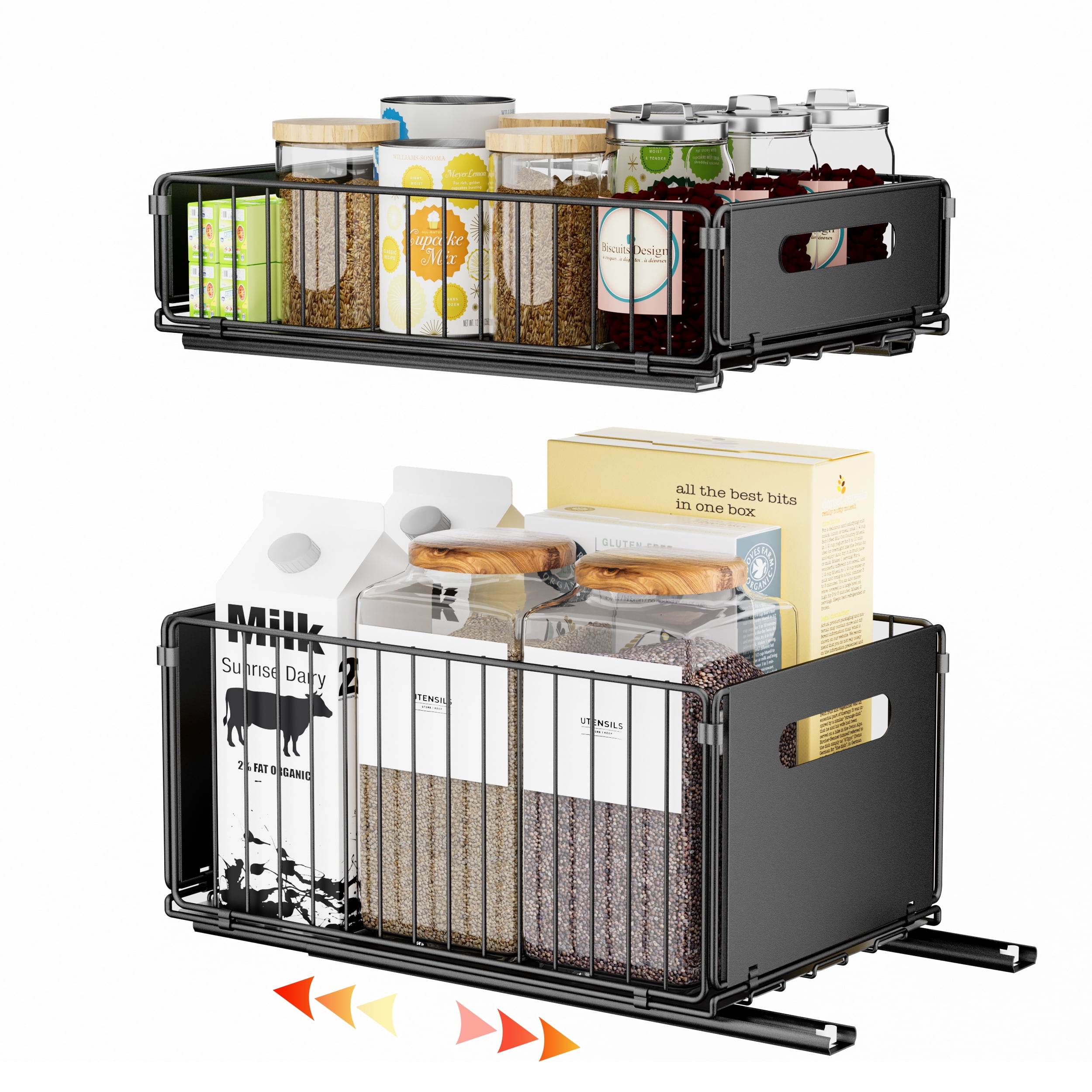 PrettyCare Pull Out Cabinet Organizer Expandable Slide Out Drawer, pull ...