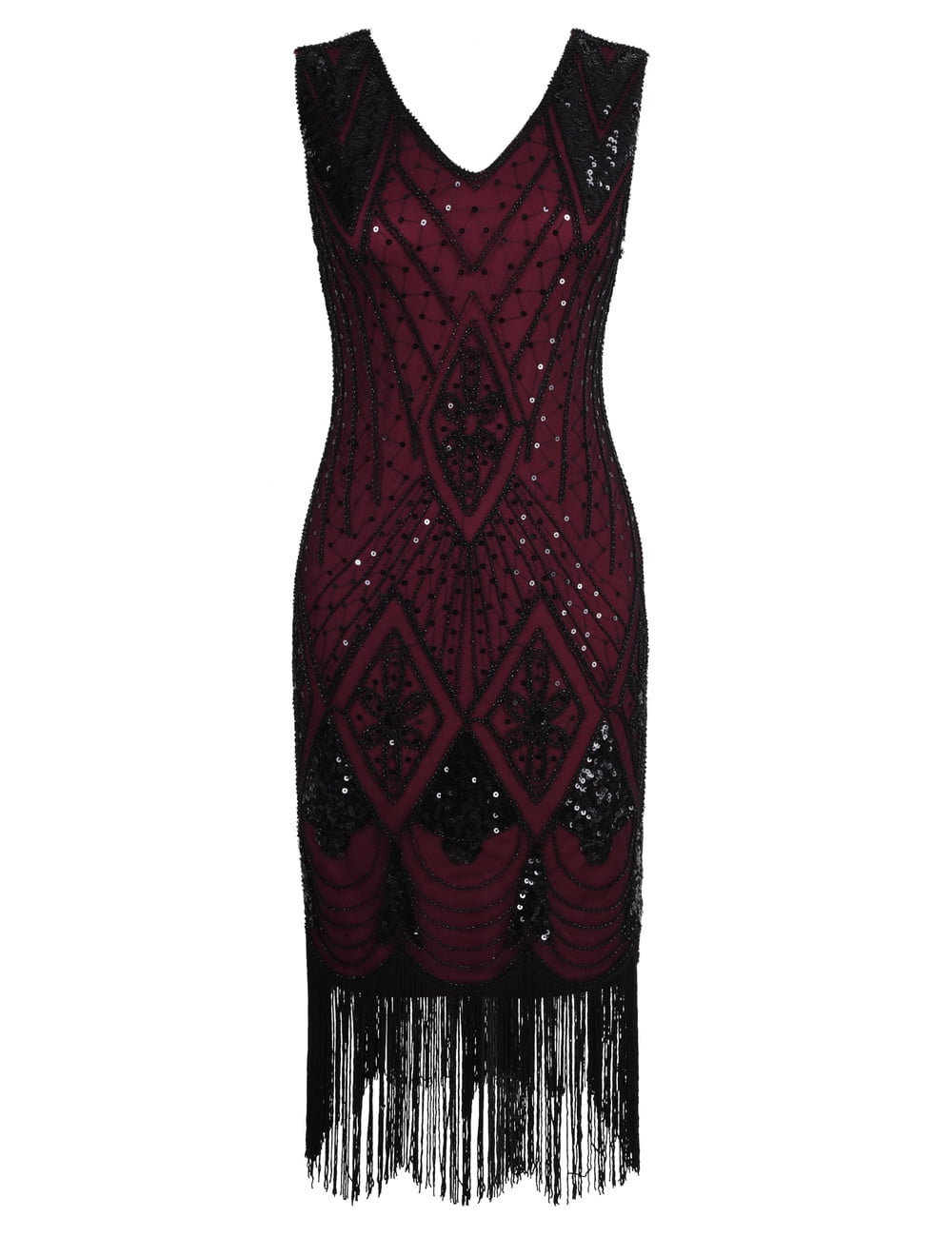PrettyGuide Women 1920s Gatsby Cocktail Sequin Art Deco Flapper Dress ...