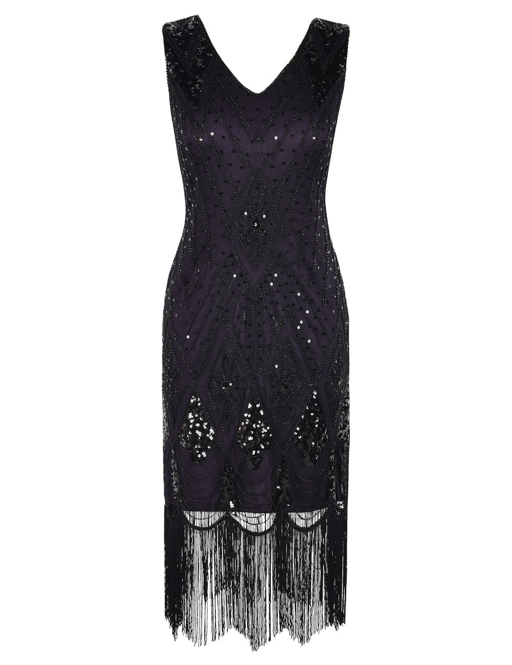 PrettyGuide Women 1920s Gatsby Cocktail Sequin Art Deco Flapper Dress ...