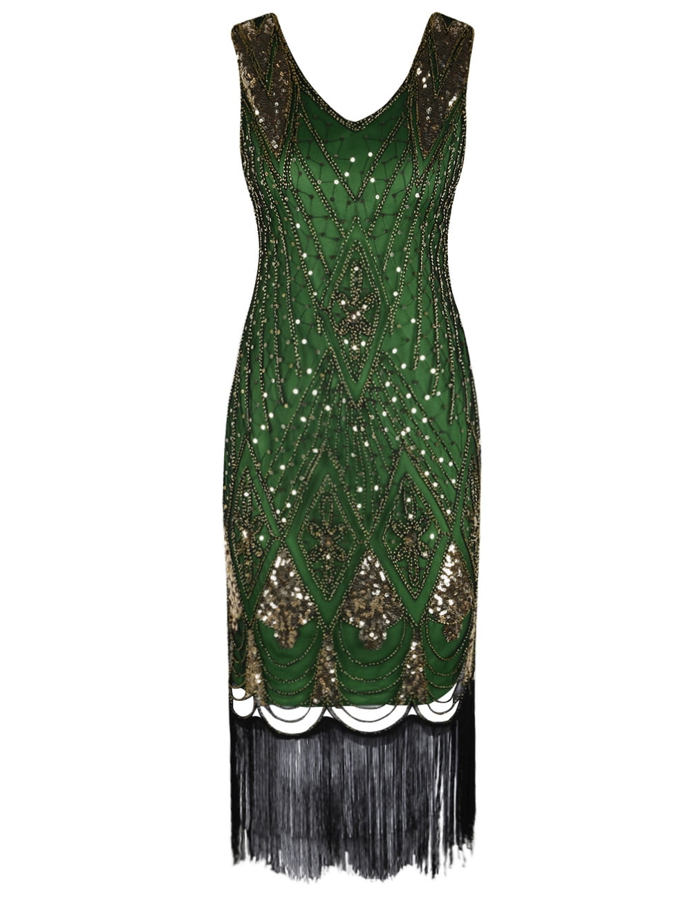 PrettyGuide Women 1920s Gatsby Cocktail Sequin Art Deco Flapper Dress ...