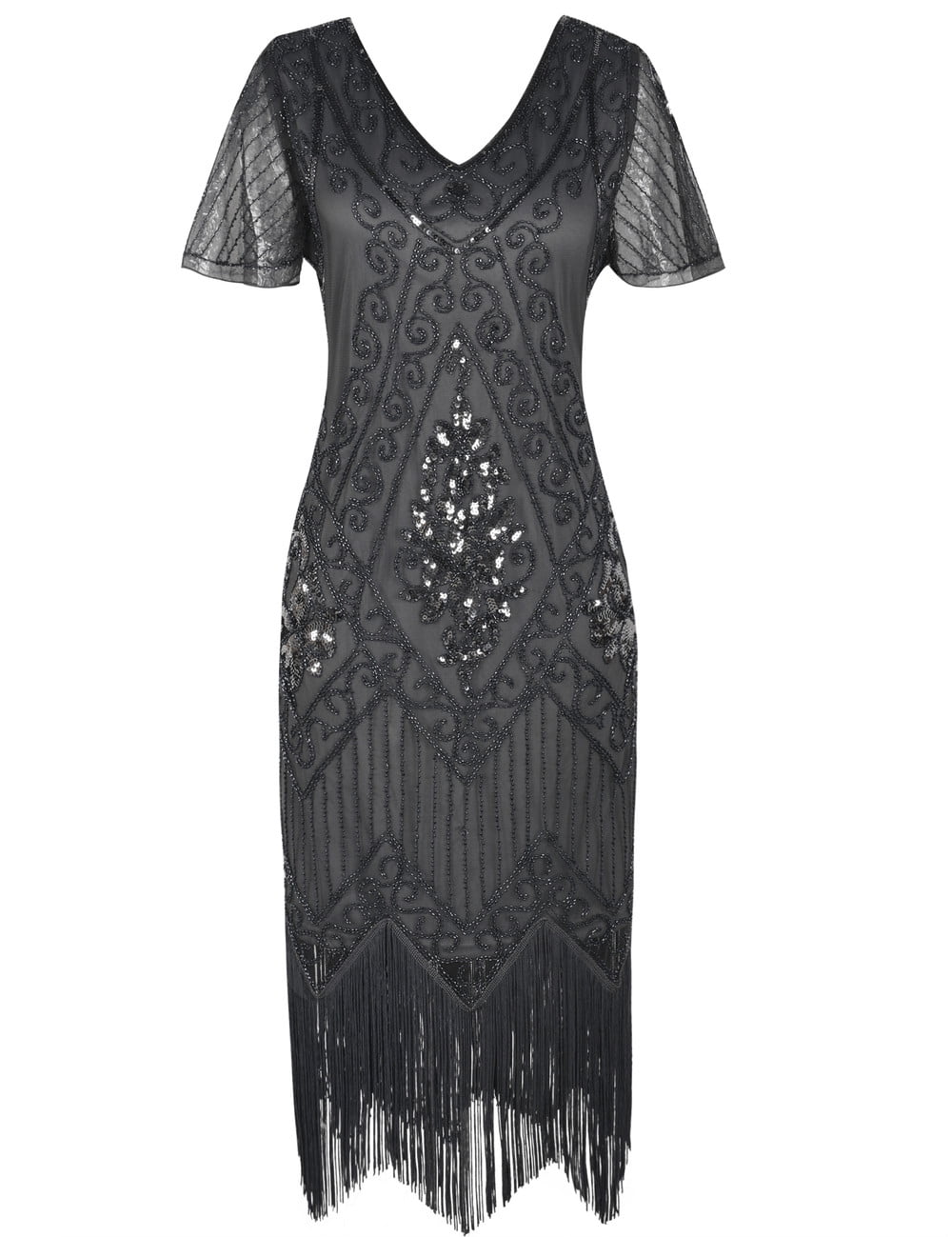 PrettyGuide Women's 1920s Dress Sequin Art Deco Flapper Dress with ...
