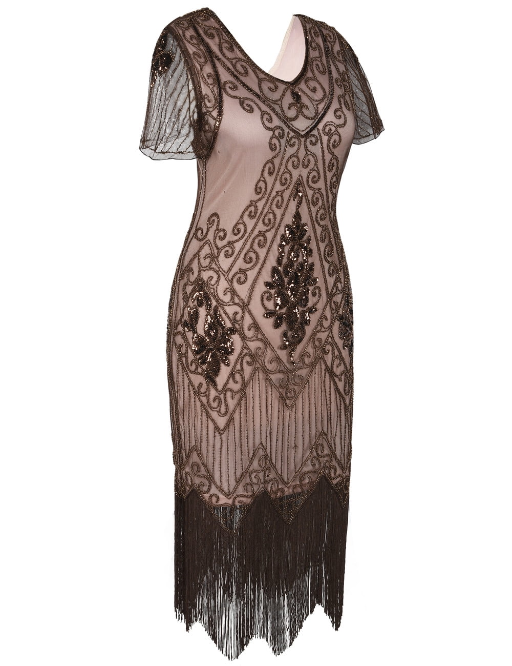 PrettyGuide Women's 1920s Dress Sequin Art Deco Flapper Dress with ...