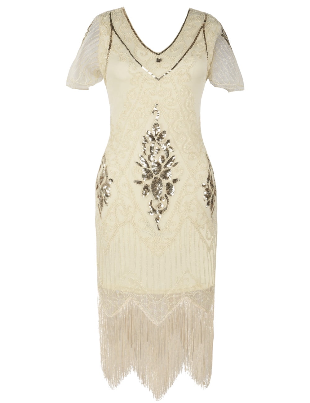 PrettyGuide Women's 1920s Dress Sequin Art Deco Flapper Dress with ...
