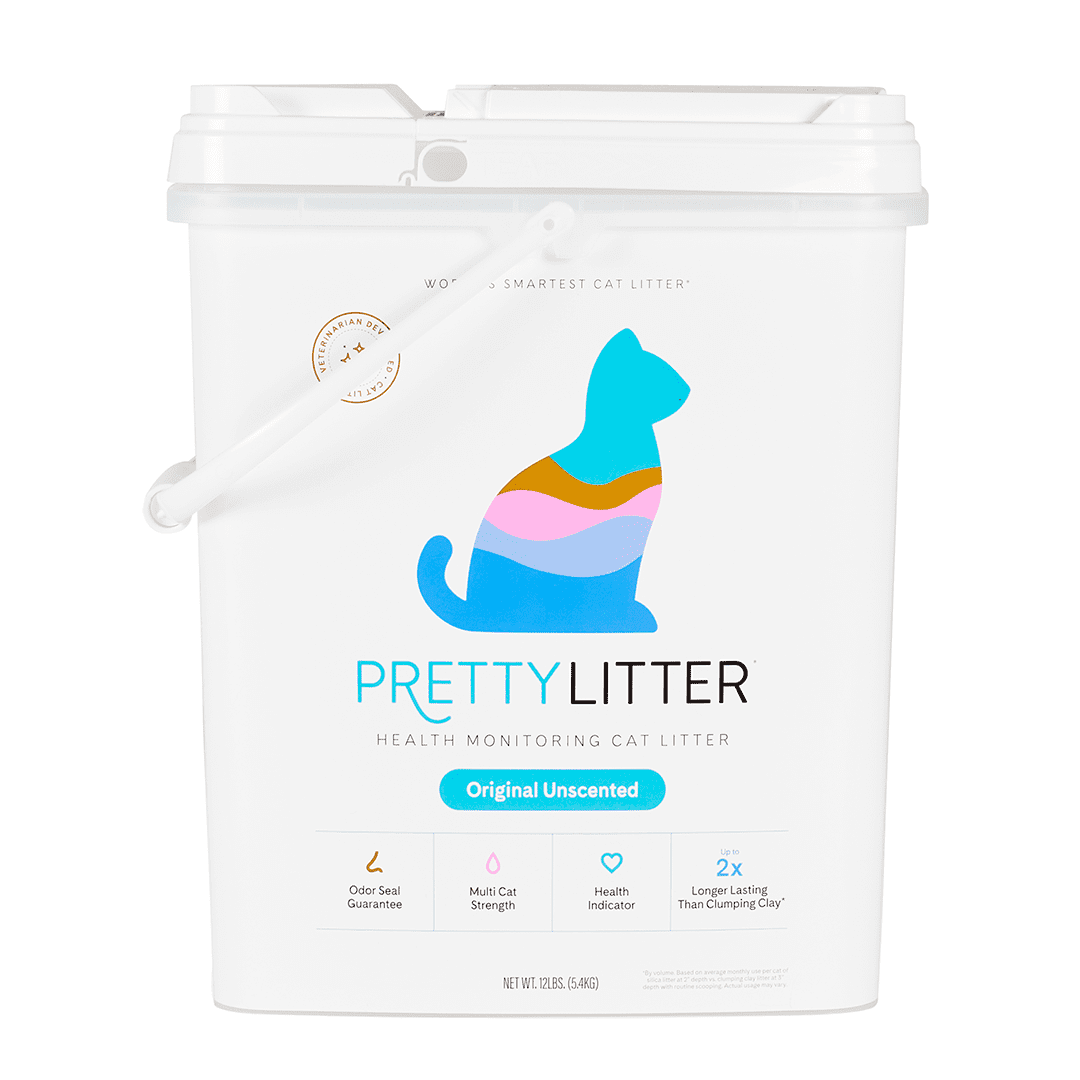 PrettyLitter Health Monitoring Cat Litter Unscented Non-Clumping 12lb ...
