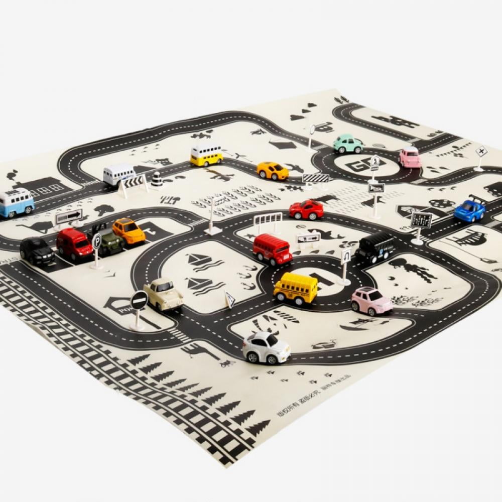 Prettyui Children'S Traffic Parking Lot Map Car Portable Play Mat Toy ...